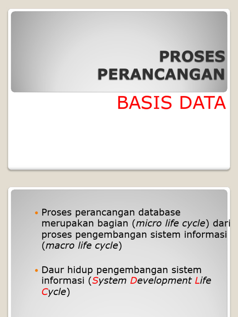 Proses Perancangan Database (Pertemuan 5) | PDF