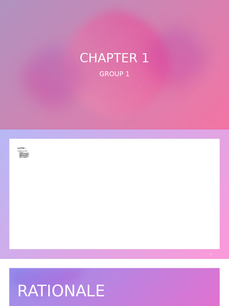 Chapter 1 Group 1 | PDF