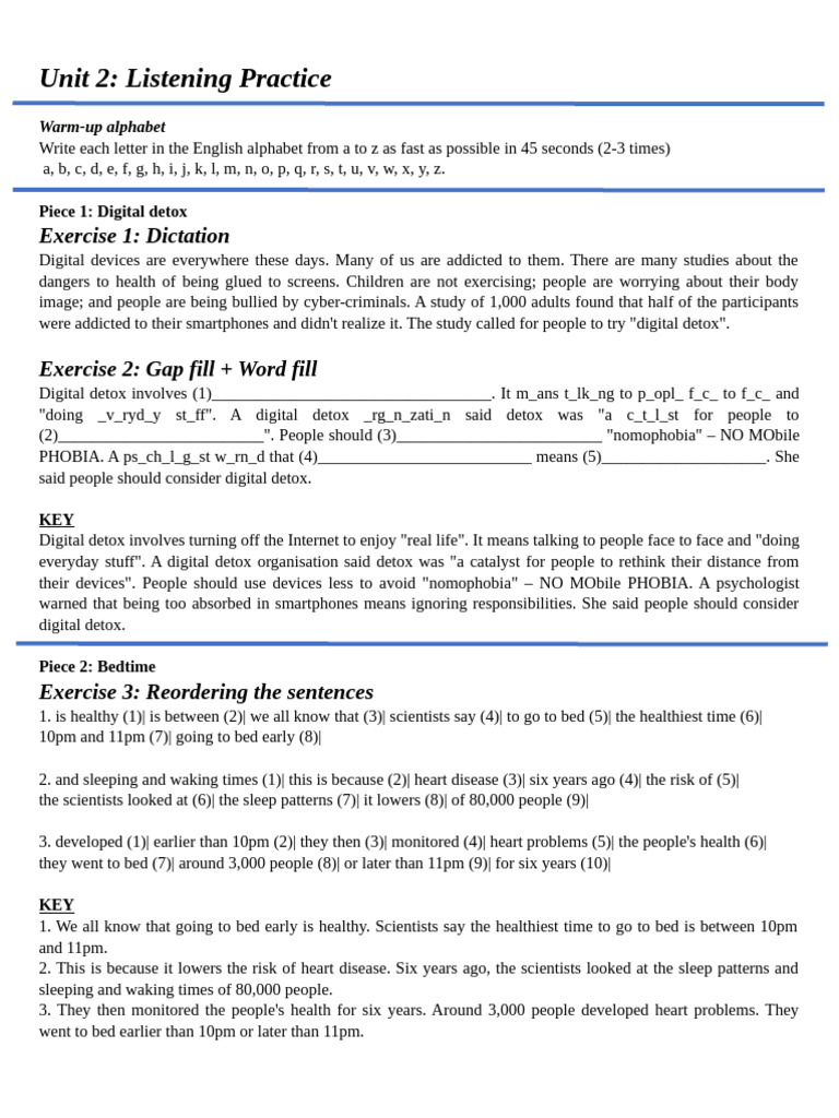 U2 Listening Practice | PDF