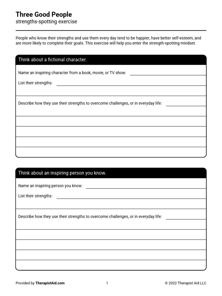 Strengths Spotting Exercise | PDF