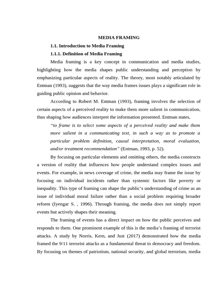 Media Framing | PDF | Framing (Social Sciences) | Politics