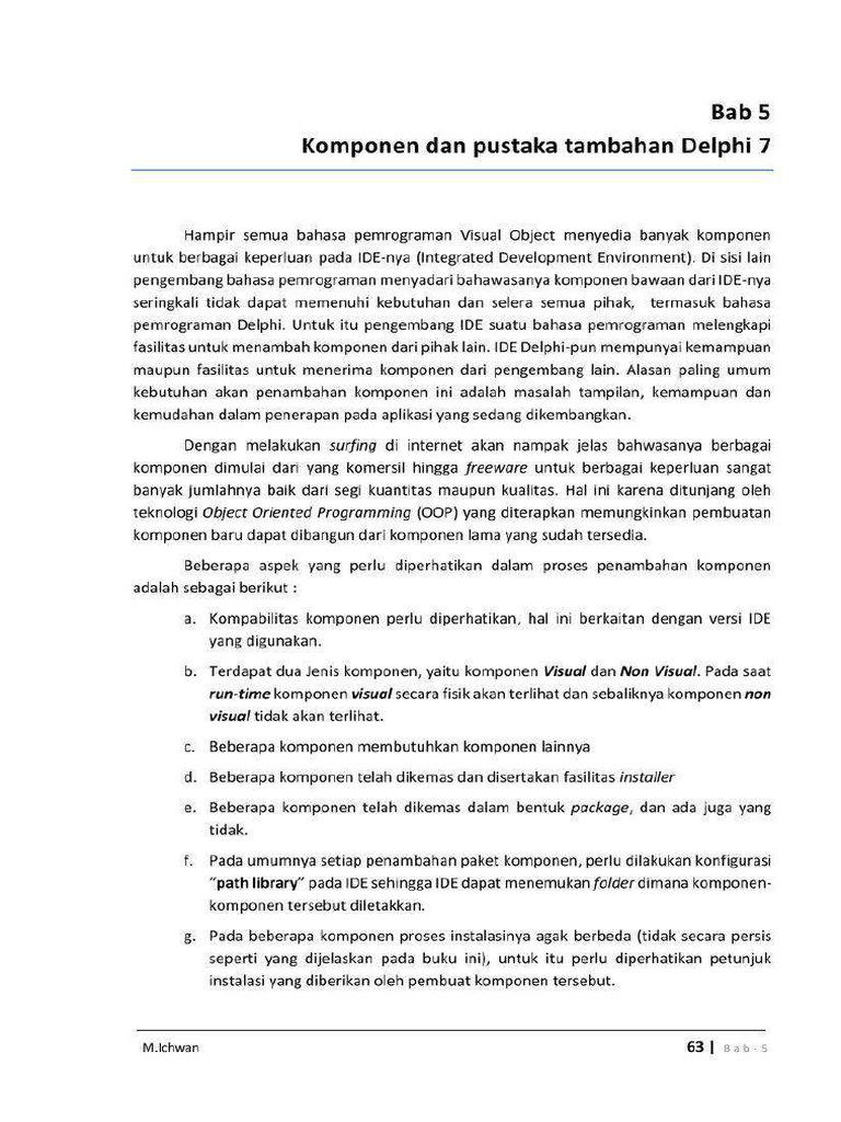 Bab 05-Komponen Delphi | PDF