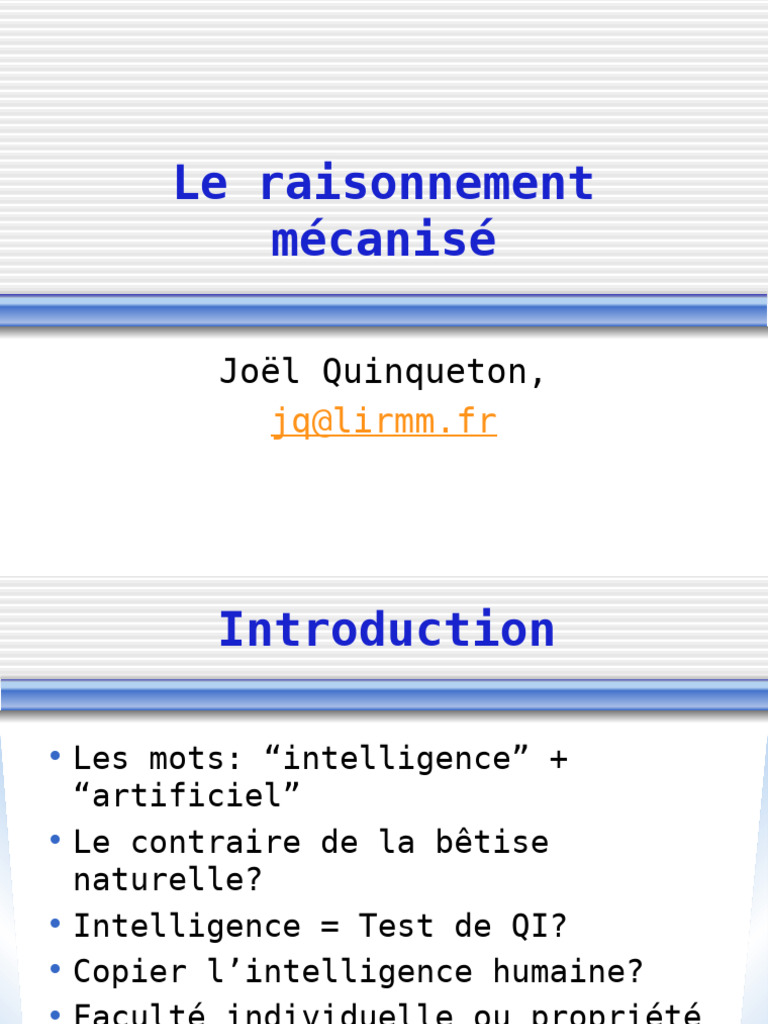 Cours 1 Diapos | PDF