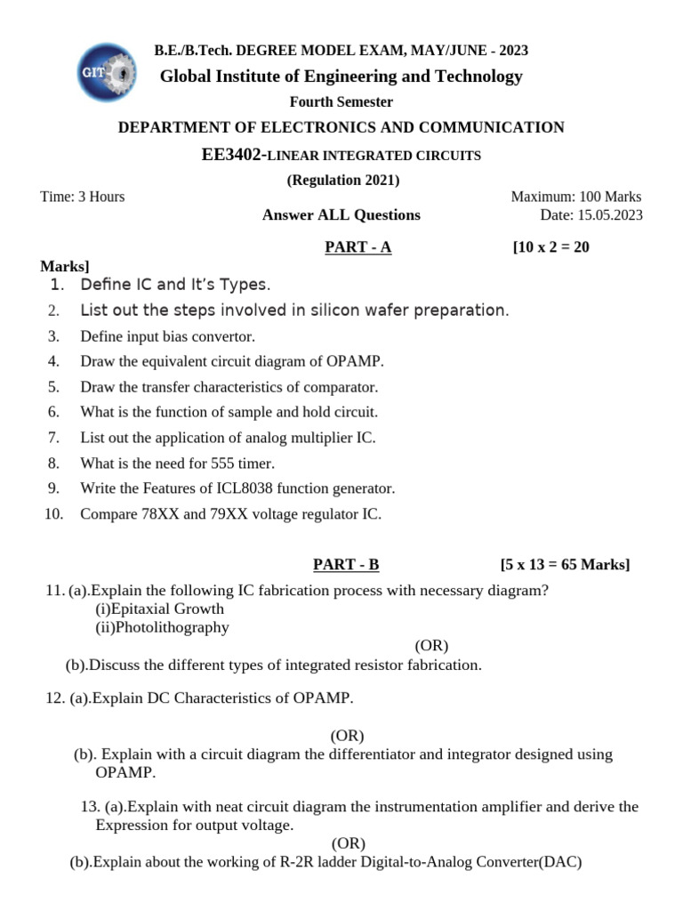 Lic Model Exam-1 | PDF
