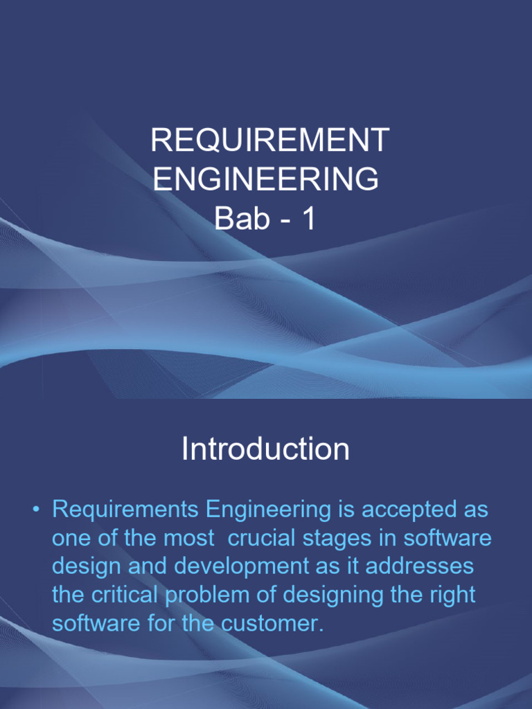 Requirement Engineering Bab - 1 | PDF