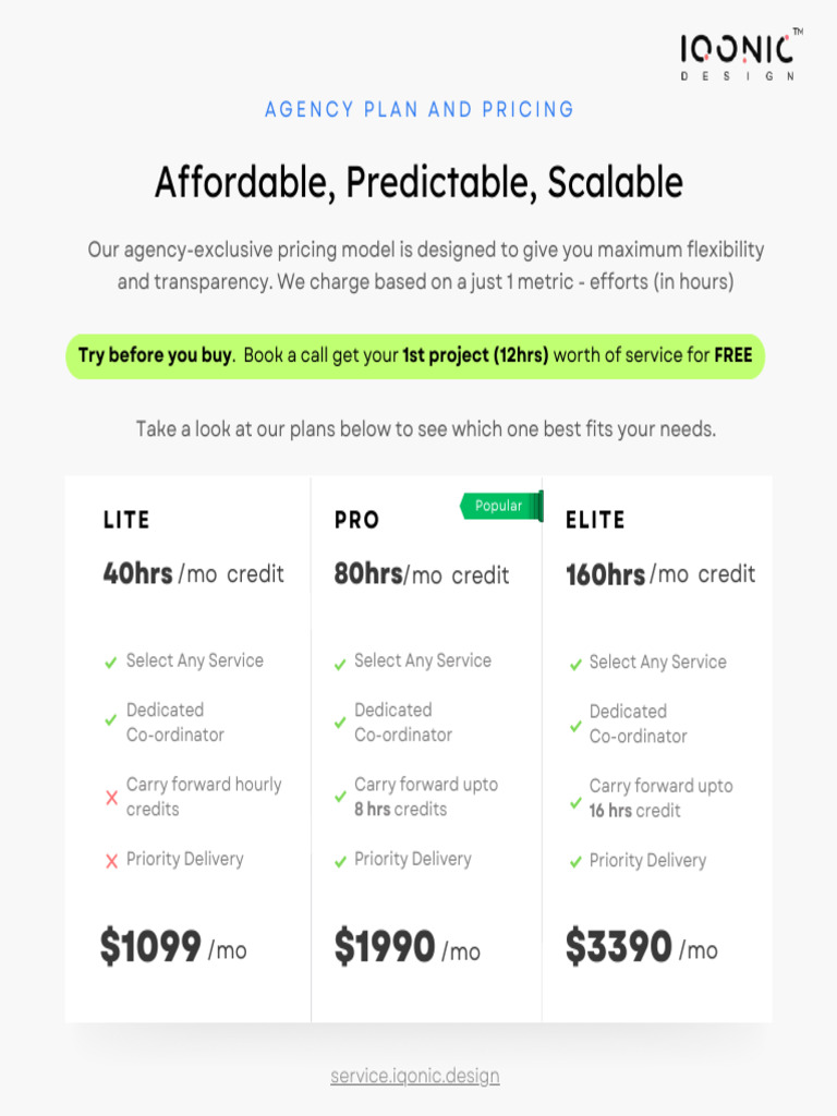 Agency Pricing | PDF