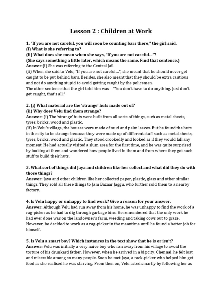 Children at Work | PDF