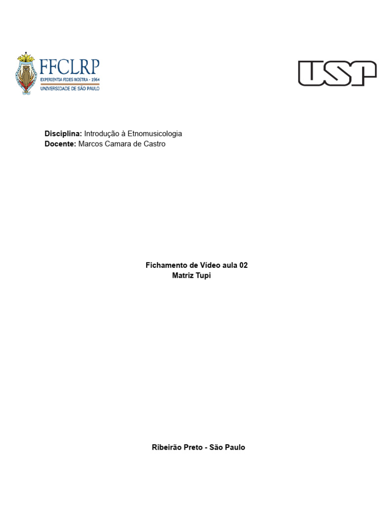 Fichamento de Vídeo Etno 02 | PDF