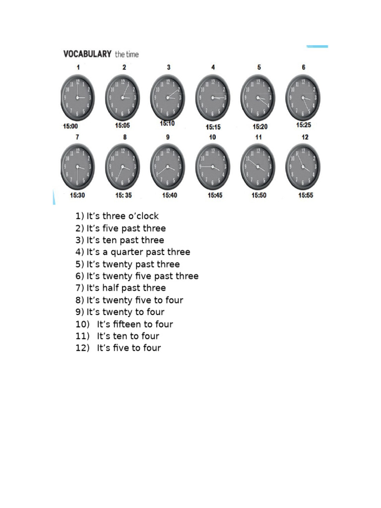 The Time Exercises | PDF