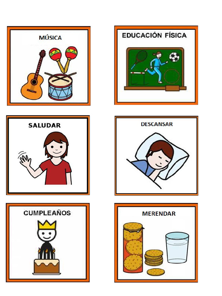 Pictogramas Rutina Sala y Números | PDF