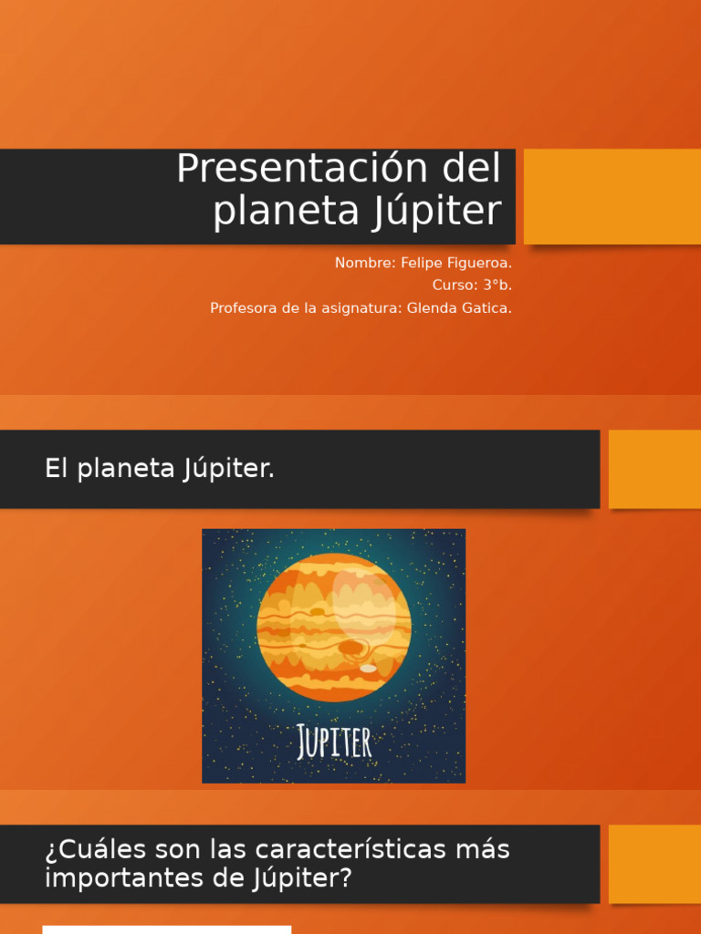Presentación Del Planeta Júpiter | PDF