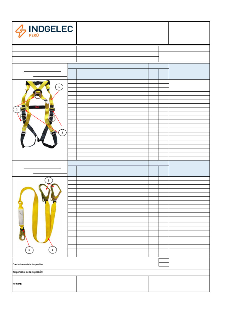 Checklist Arnés | PDF