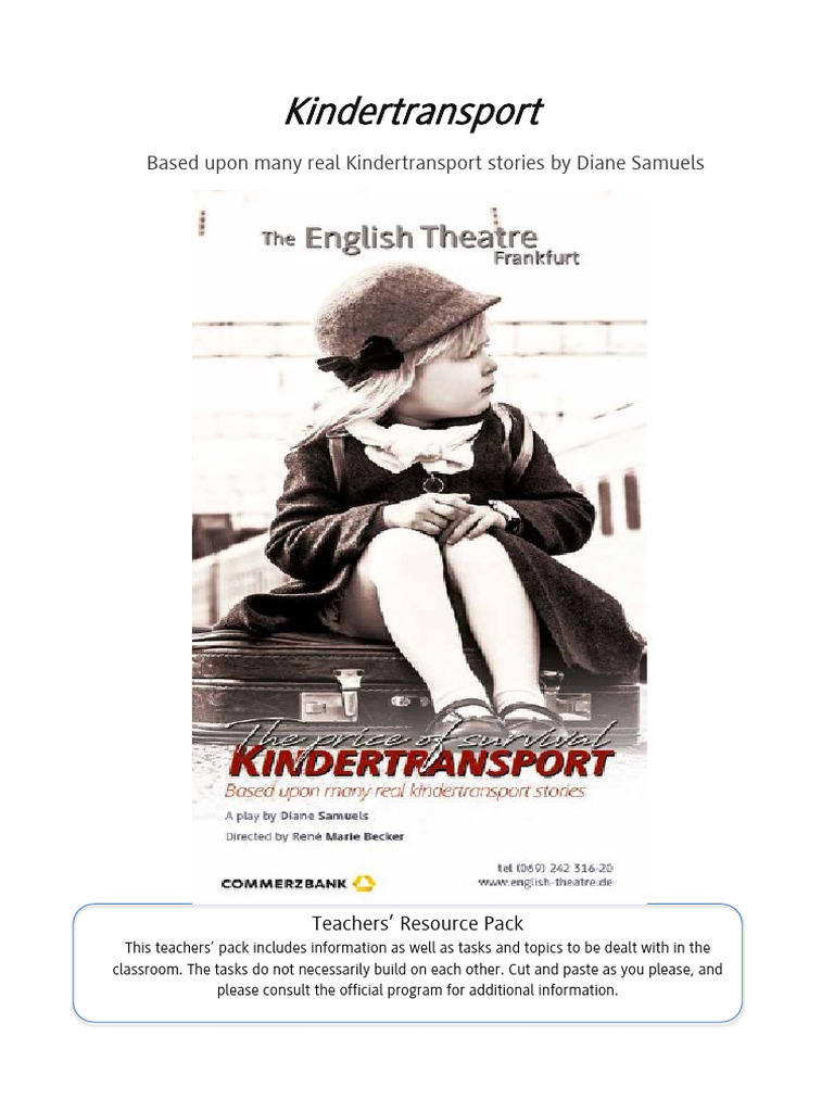 Kindertransport Teachers Pack | PDF