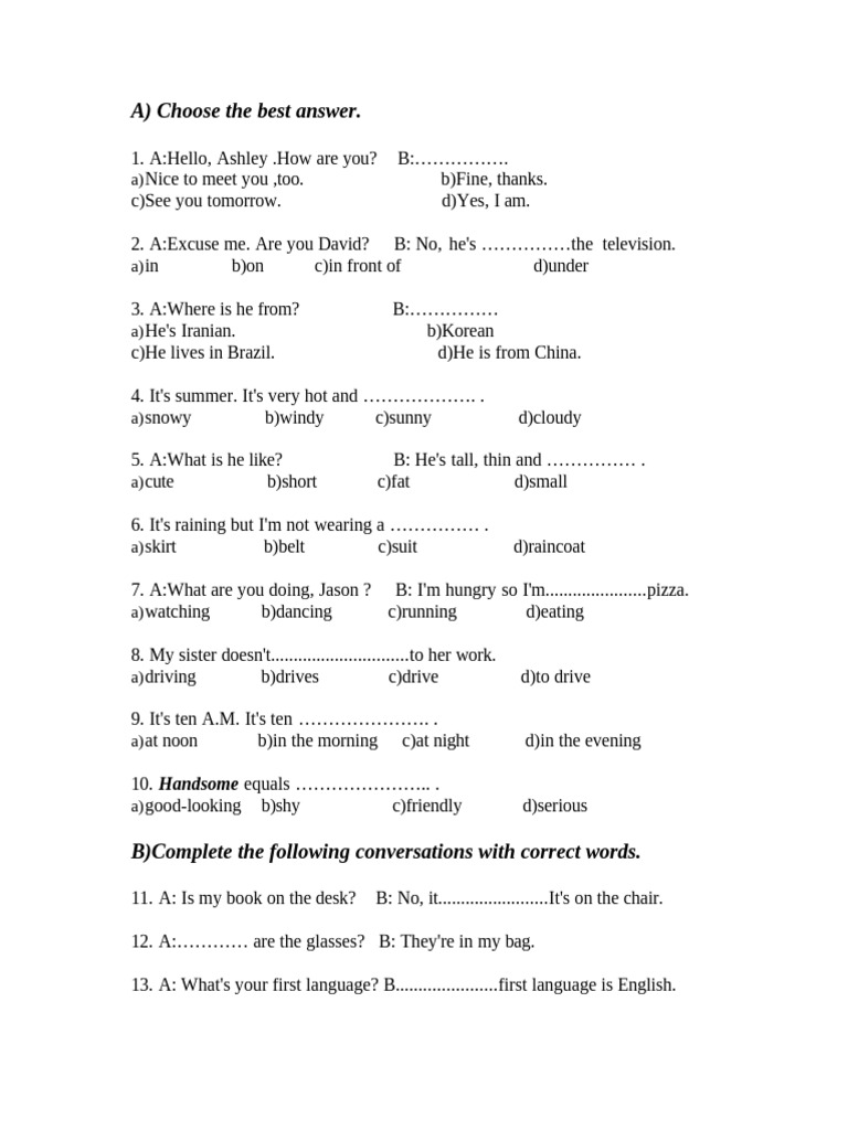Interchange Final Exam | PDF