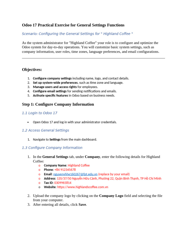 ISM302 Assignment 1.2 General Setting | PDF