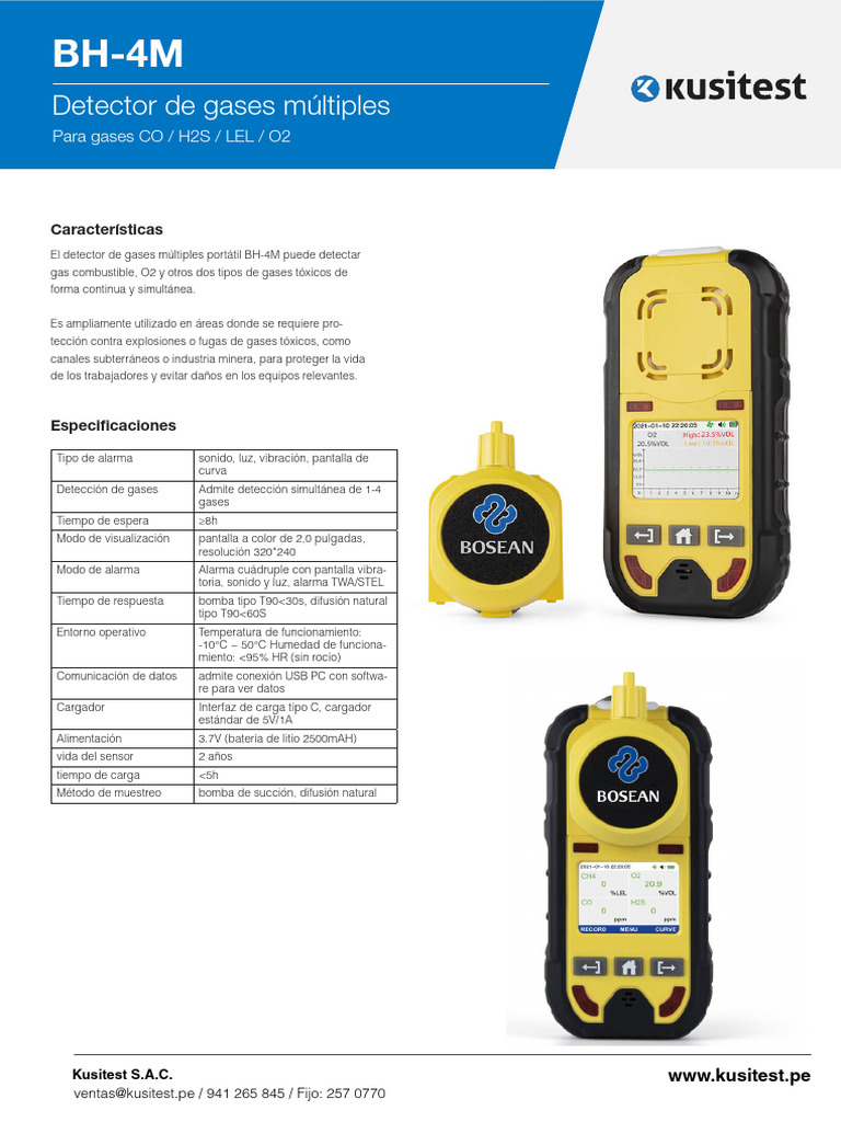 Detector de Gases BH-4M | PDF