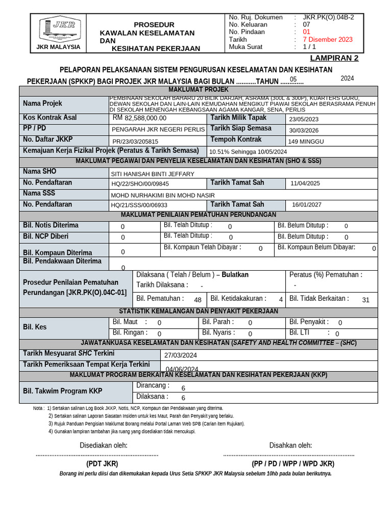 Prosedur Operasi - Pindaan 10 Jan 2024-SPKKP - 4.4. 2024.. (AutoRecovered) | PDF