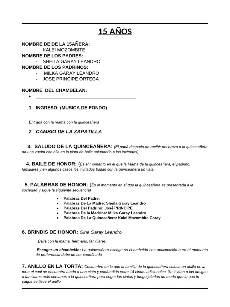 Programa de 15 Anos | PDF