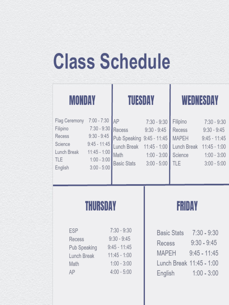 Midnights (By Taylor Swift) Inspired Class Schedule | PDF