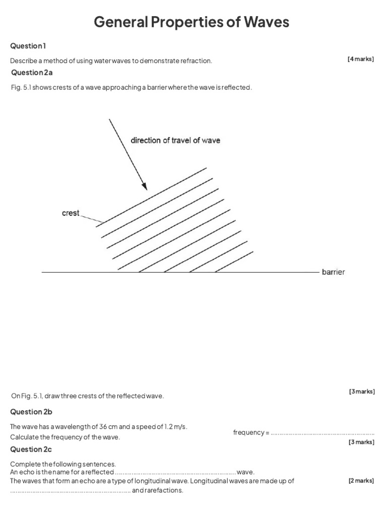 General Properties of Waves Explained | PDF | Waves | Refraction