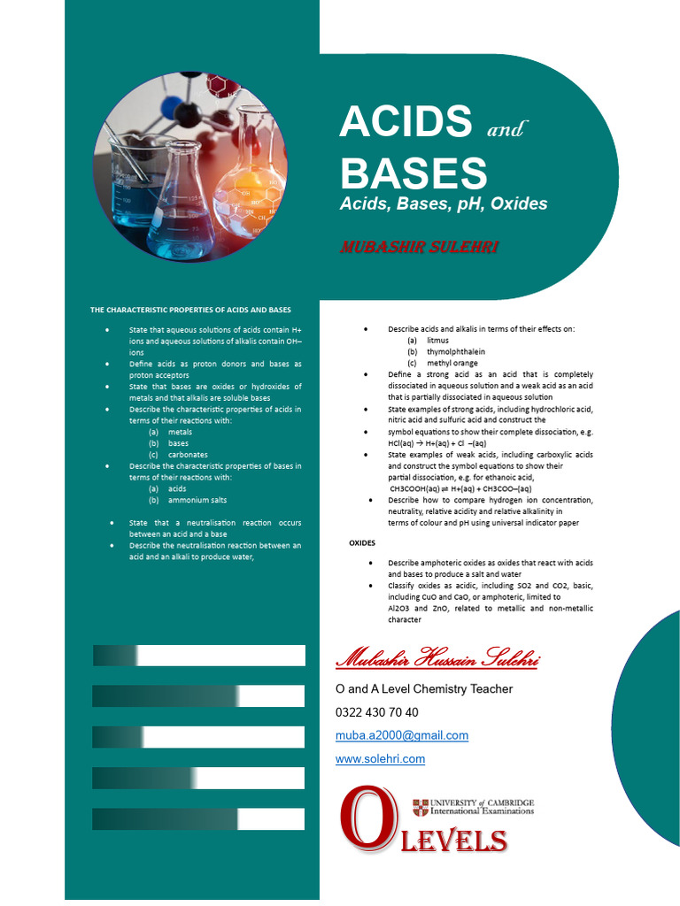 Acid and Base | PDF | Acid | Hydroxide
