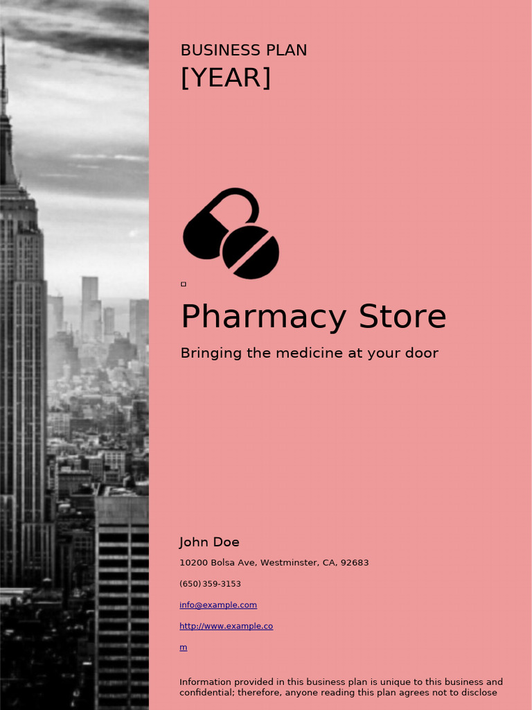 Pharmacy Business Plan Example | PDF
