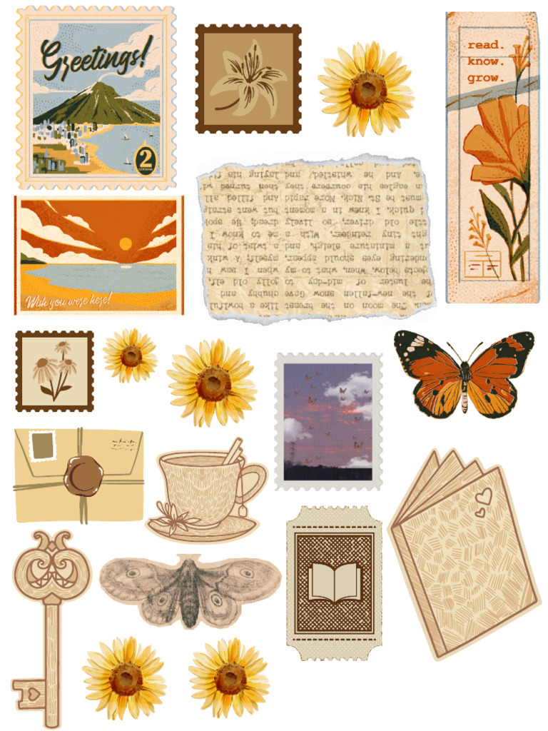 Aesthetic Brown Stickers Compilation | PDF