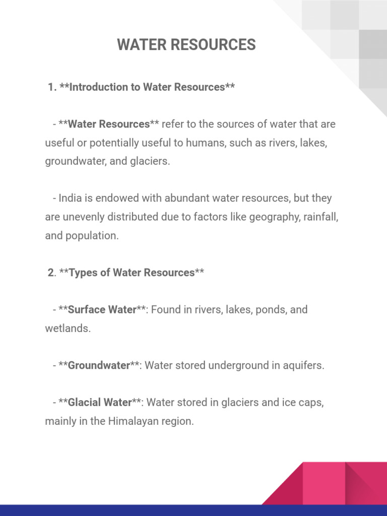 Water Resources | PDF