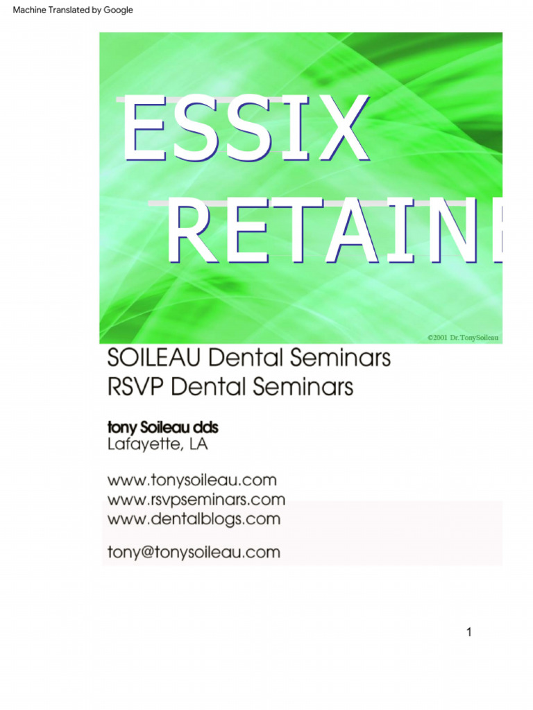 Essix 1 Pdf