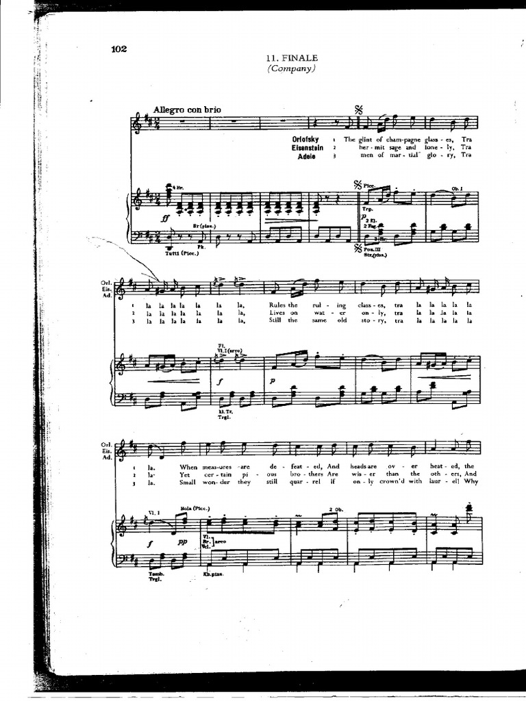 Champagne Trio - English. Strauss | PDF