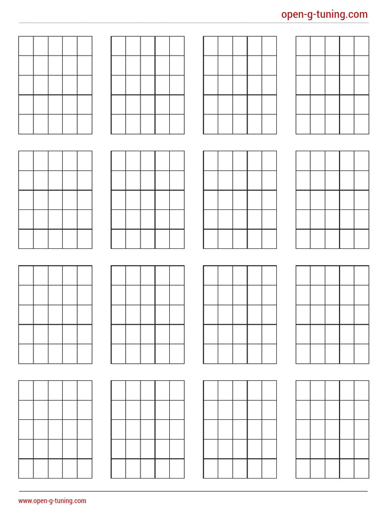 Blank Chord Chart Guitar | PDF