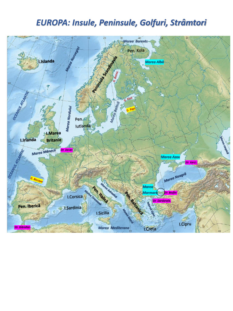 1 - EUROPA Insule, Peninsule, Golfuri, Stramtori - Copie | PDF