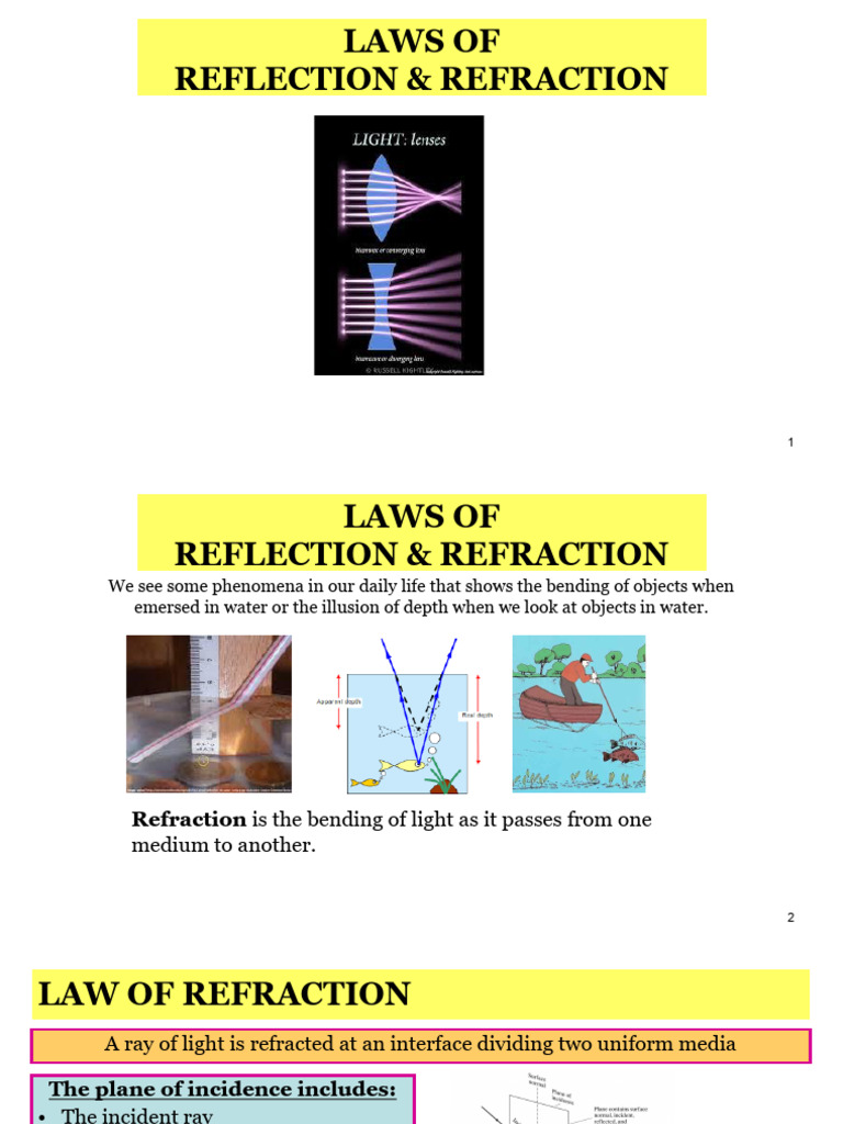 04 - Geometrical Optics-Refraction 1 | PDF