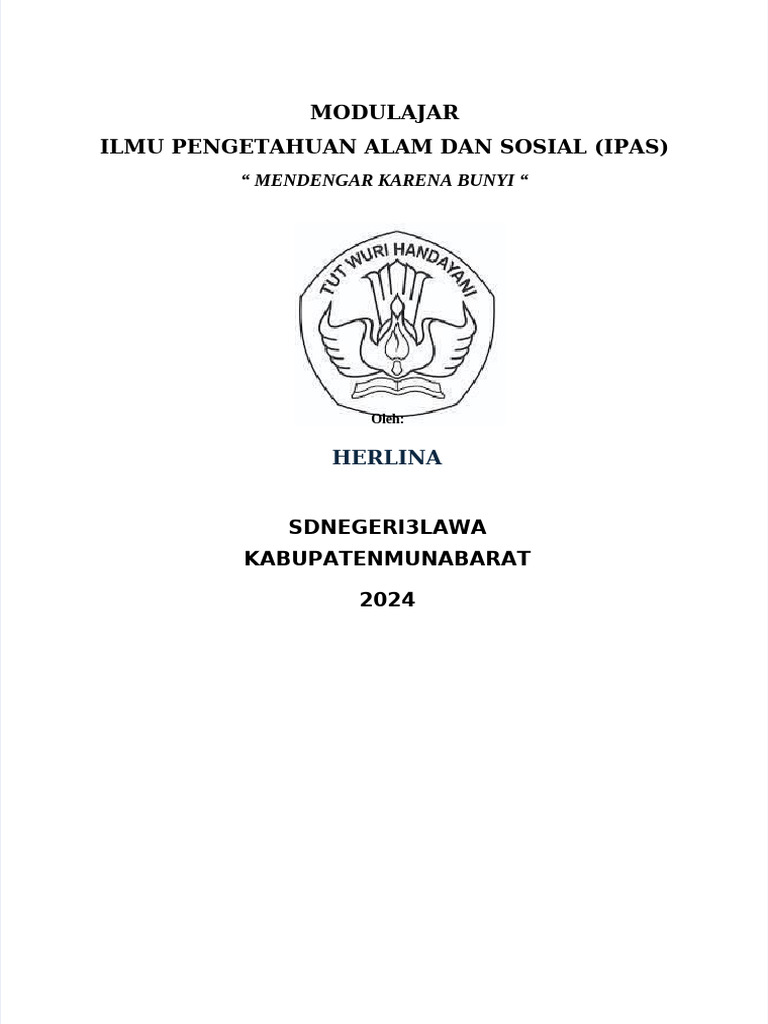 Modul Ajar Bagian-Bagian Telinga | PDF
