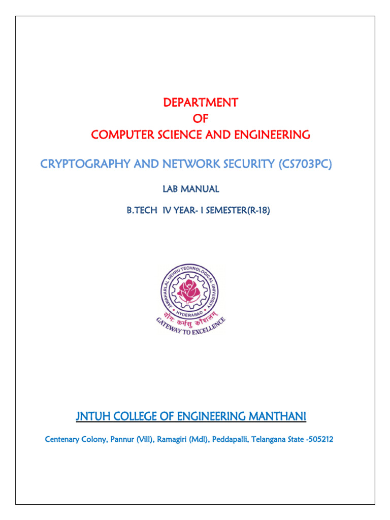 CNS Lab Manual | PDF