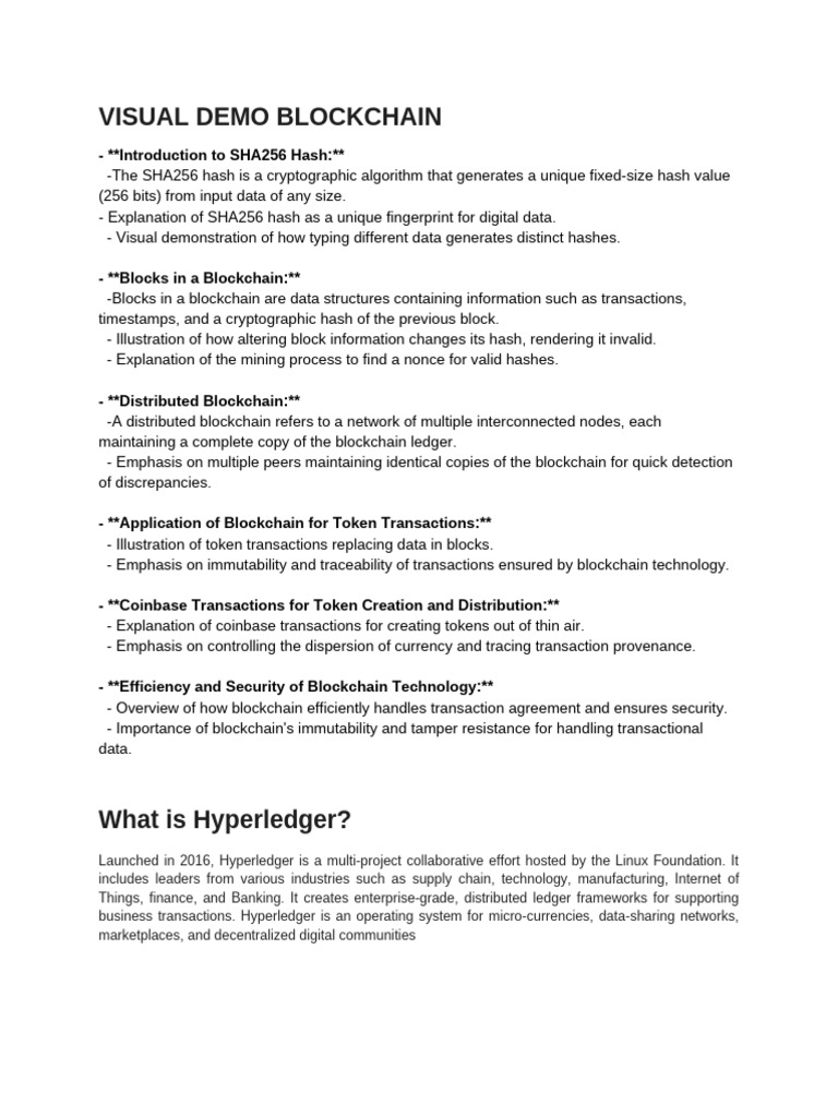 Blockchain Internal2 Notes | PDF