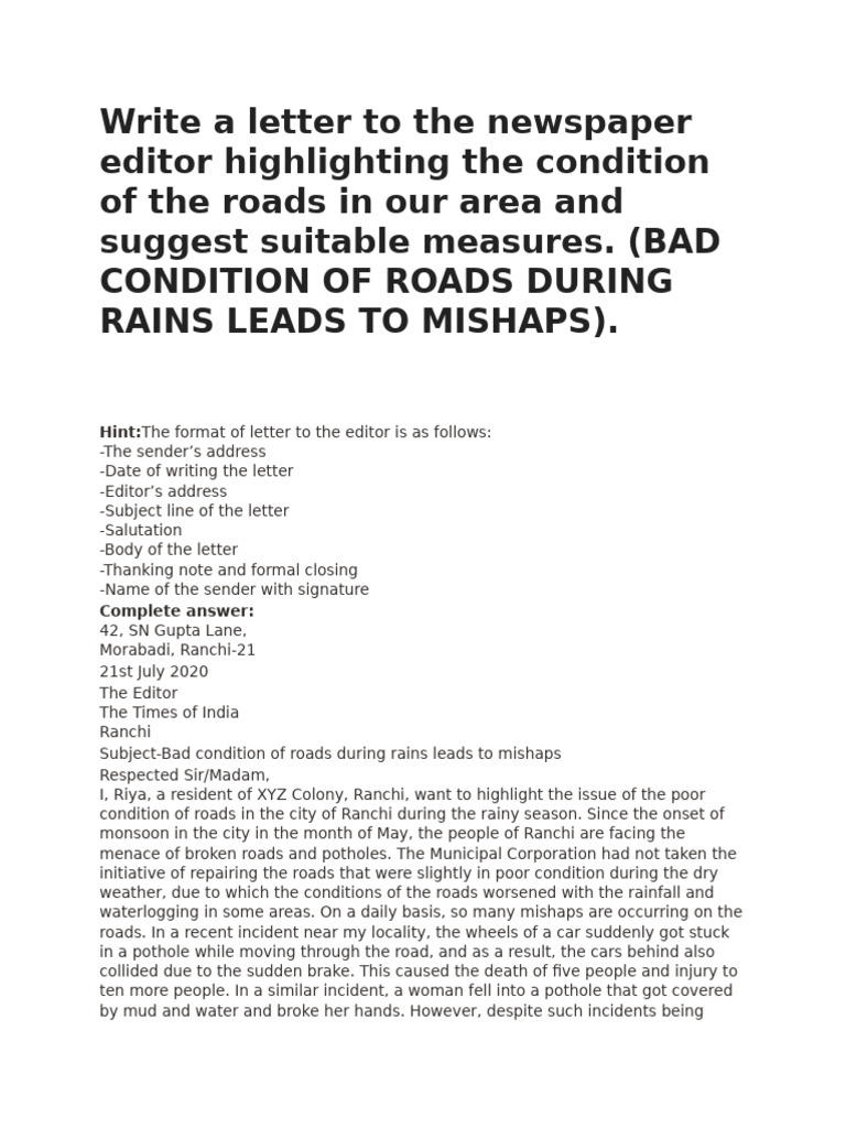 Letter To Editor | PDF