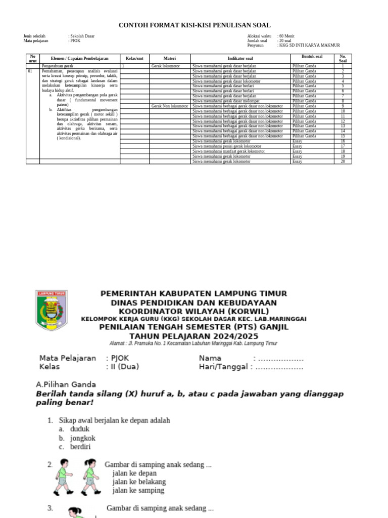 Blangko Kisi-Kisi 2 | PDF