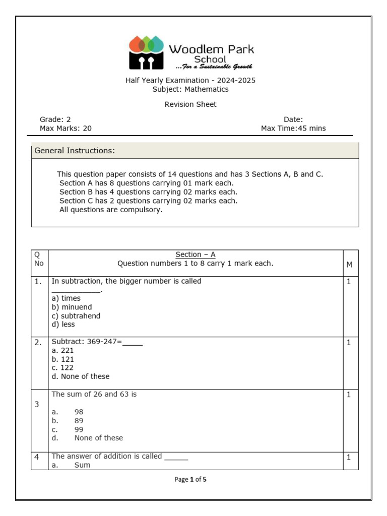 Half Yearly - Revision Sheet | PDF Half Yearly - Revision Sheet | PDF