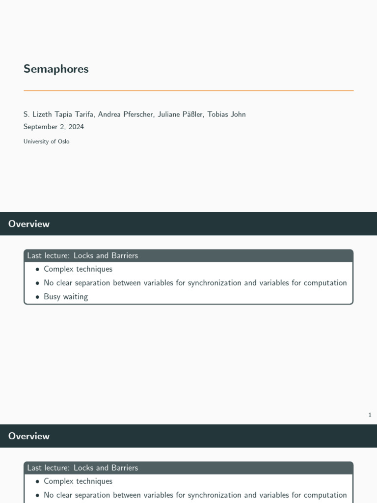 L03 Semaphores | PDF