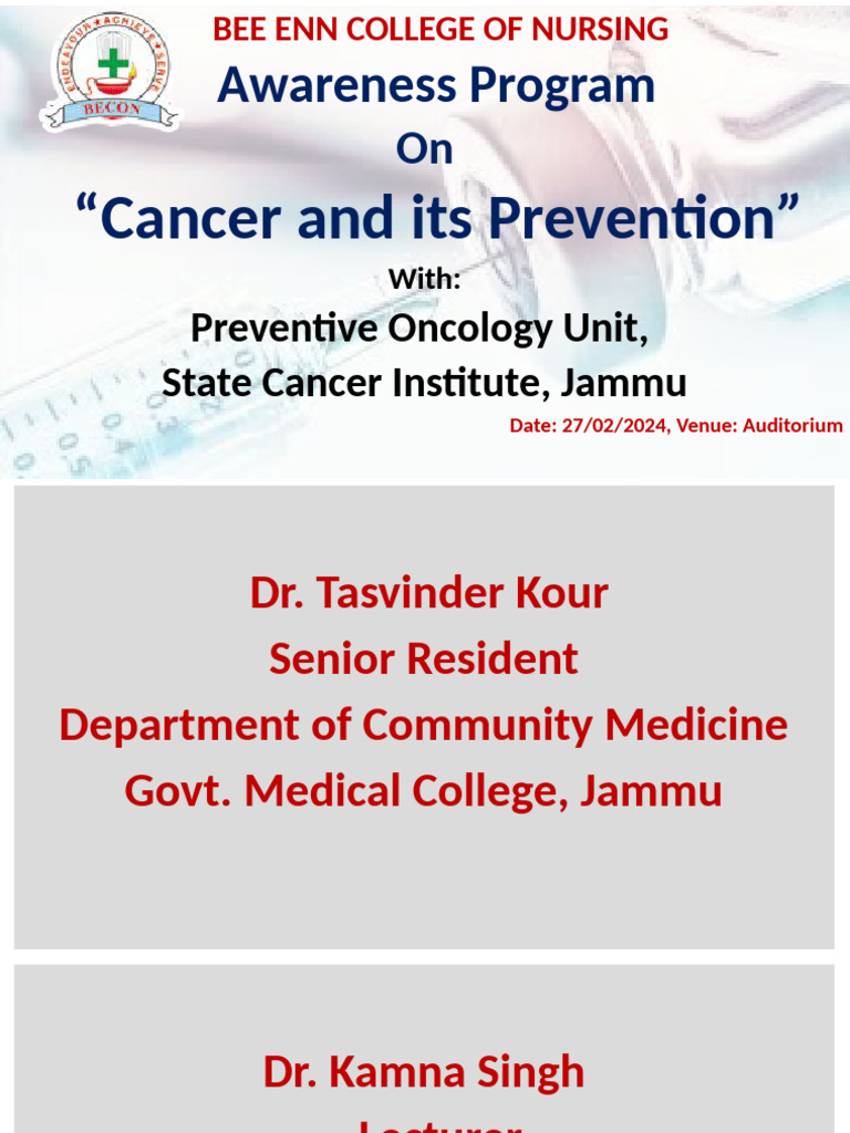 E-Banner (Cancer Awareness Program) | PDF