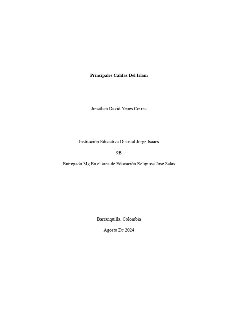 Principales Califas Del Islam-1 | PDF