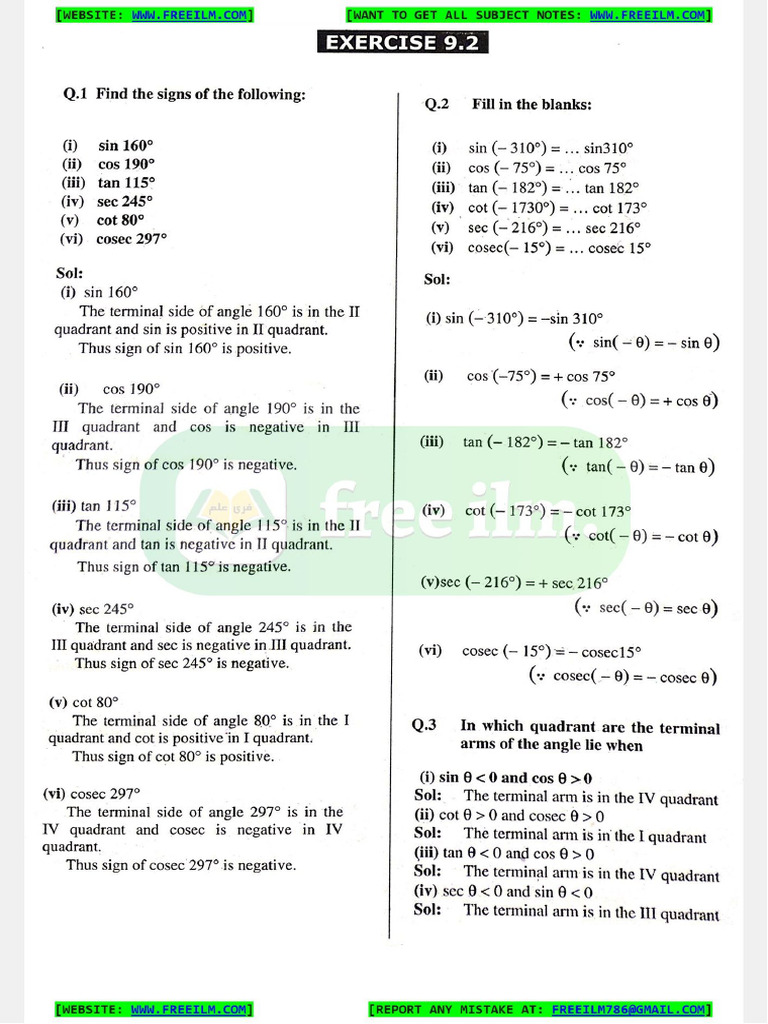 11th Maths Chap9 Ex 9.2 | PDF