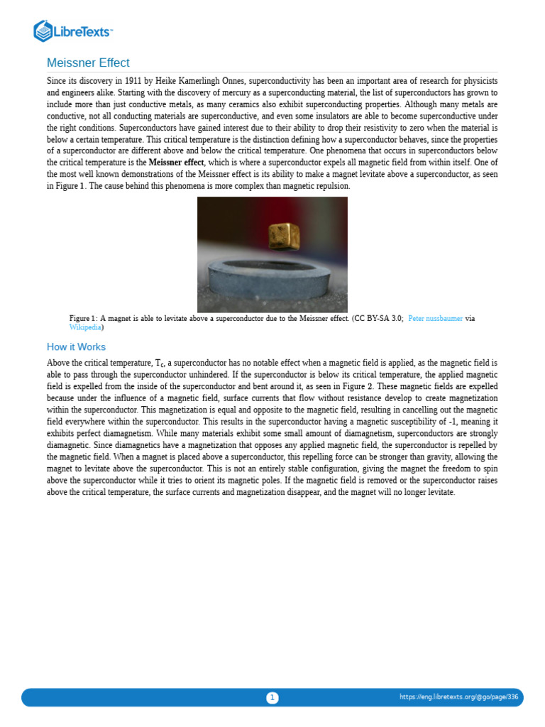 Meissner Effect | PDF