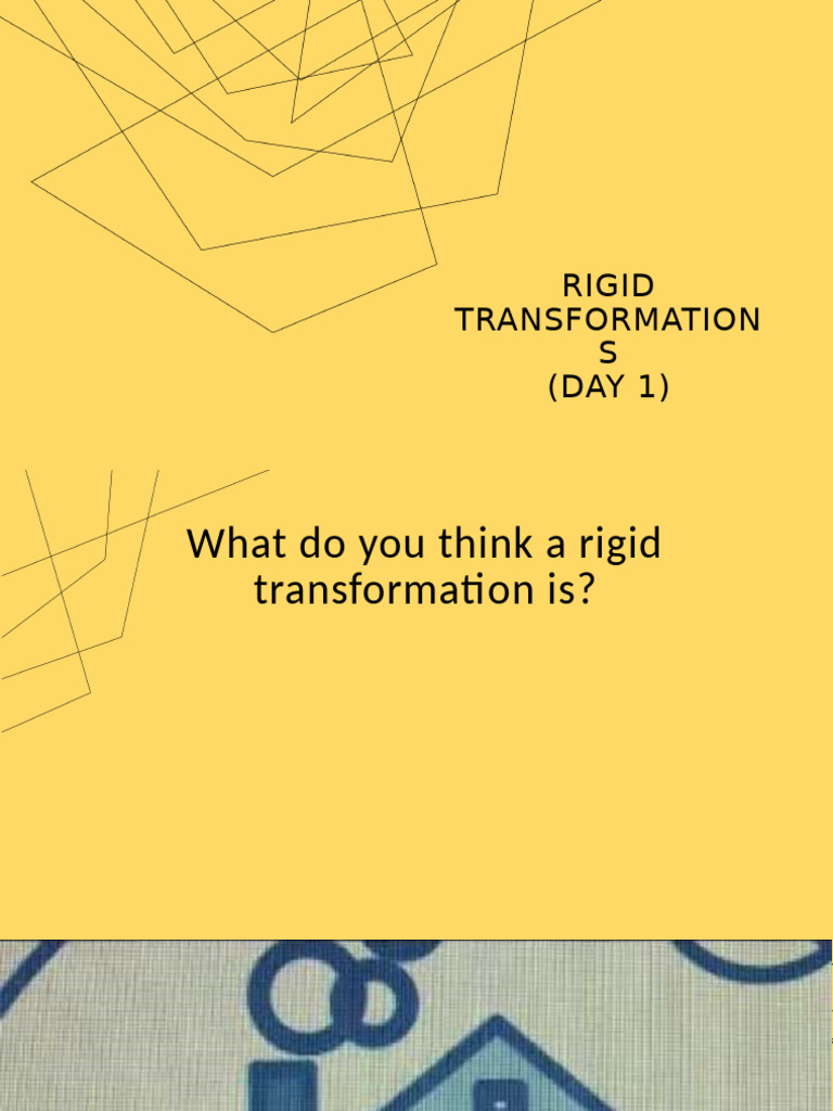 Rigid Transformation Lesson - Day 1 | PDF