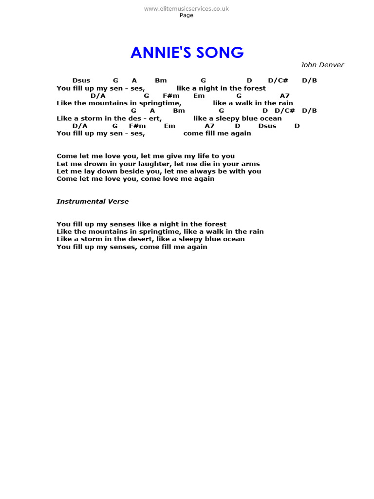 Annie's Song | PDF