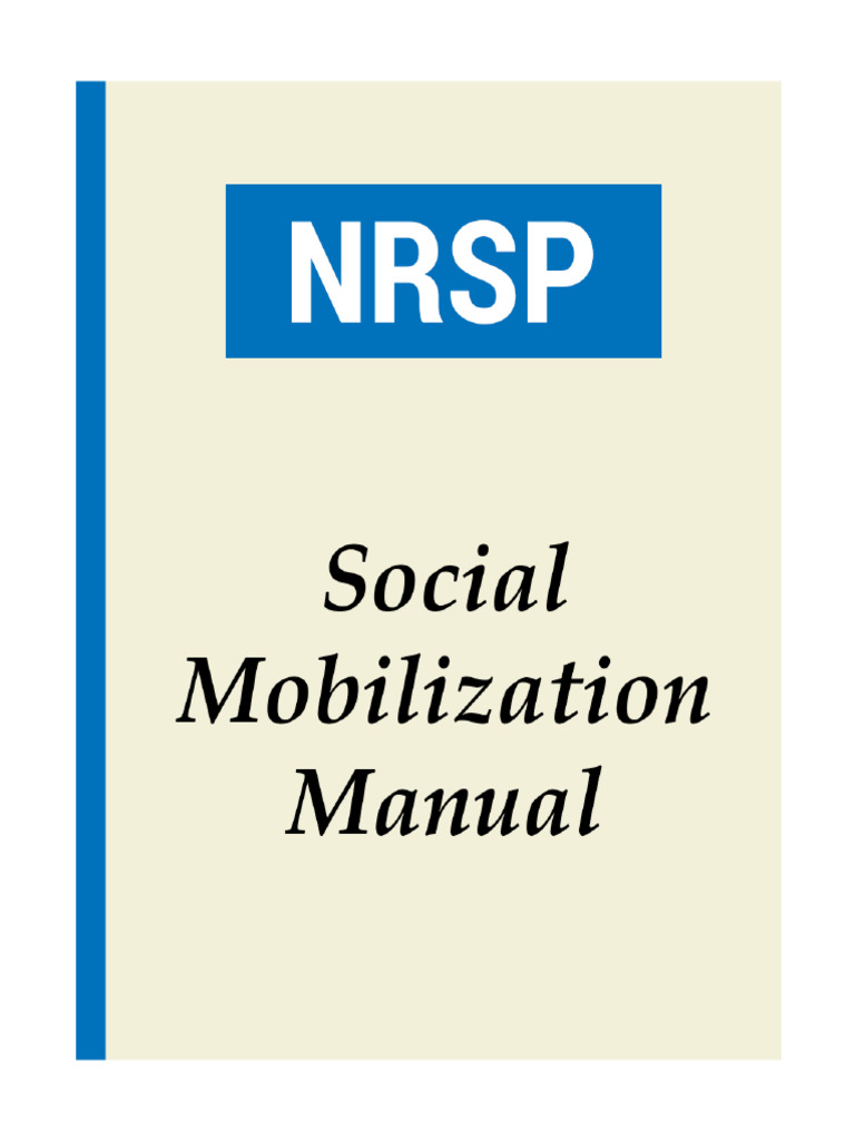 NRSP-Social Mobilization Manual | PDF