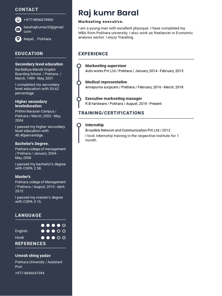 Rajkumar Baral CV | PDF
