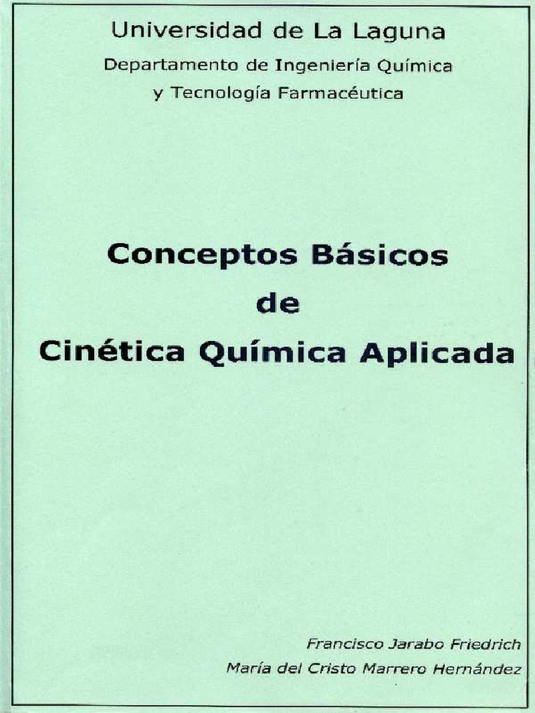 LIBRO DE QUIMICA Conceptos Básicos de Cinética Química Aplicada | PDF | Cinética química ...