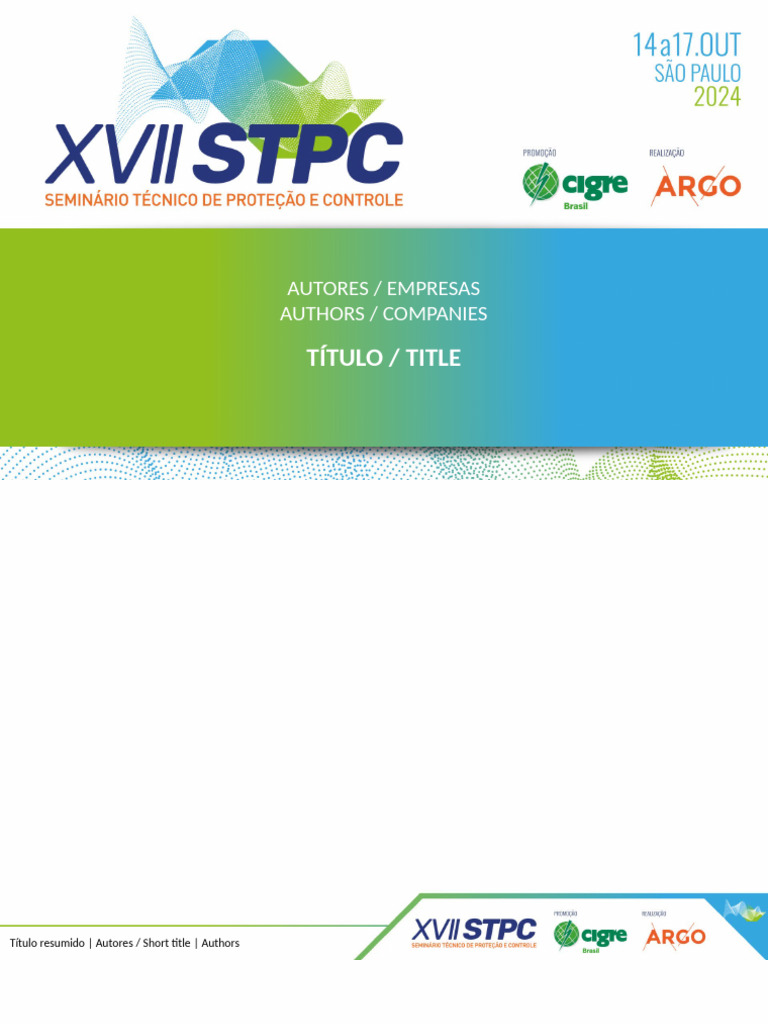 XVII STPC 2024 Apresentacao PPT Modelo 1 | PDF